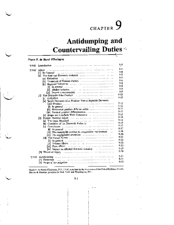 (PDF) Antidumping and Countervailing Duties