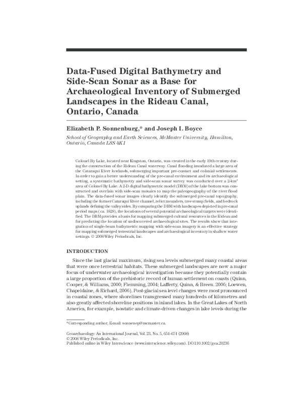 (PDF) Data-fused digital bathymetry and side-scan sonar as a base for ...