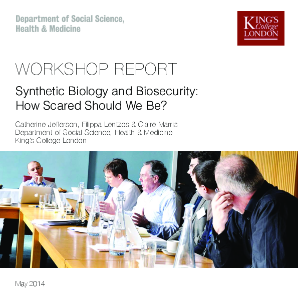Synthetic Biology and Biosecurity: How scared should we be?