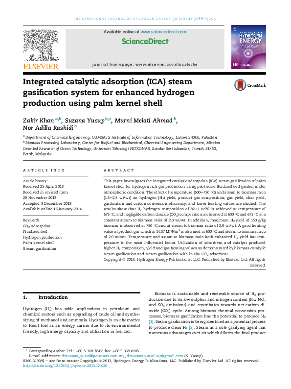 (PDF) Integrated catalytic adsorption (ICA) steam gasification system ...