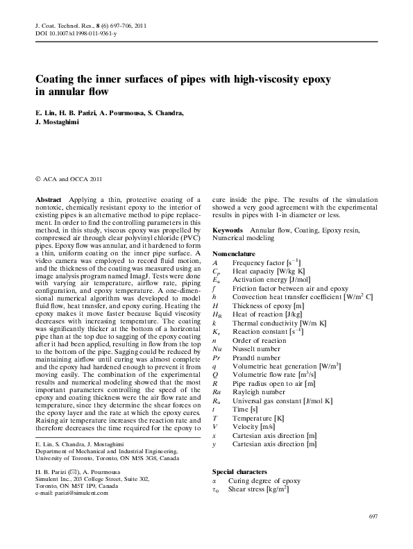 (PDF) Coating the inner surfaces of pipes with high-viscosity epoxy