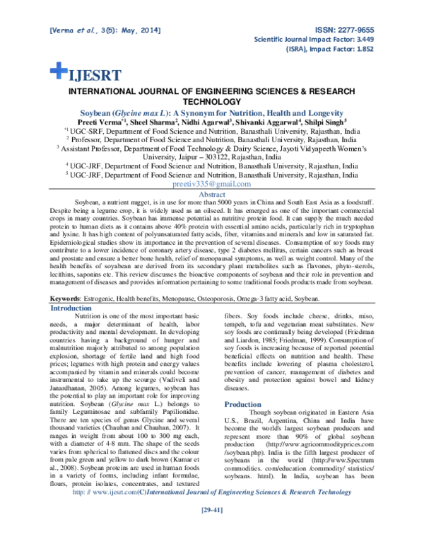 PDF Soybean Glycine Max L A Synonym For Nutrition Health And pdf-soybean-glycine-max-l-a-synonym-for-nutrition-health-and