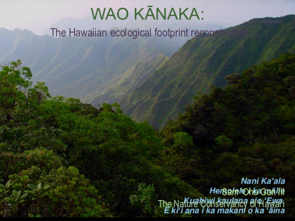 (PPT) Wao Kānaka: The Hawaiian Pre-Contact Ecological Footprint