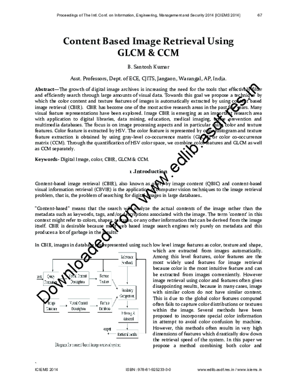 Pdf Content Based Image Retrieval Using Glcm And Ccm