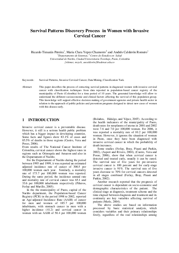 (PDF) Survival patterns