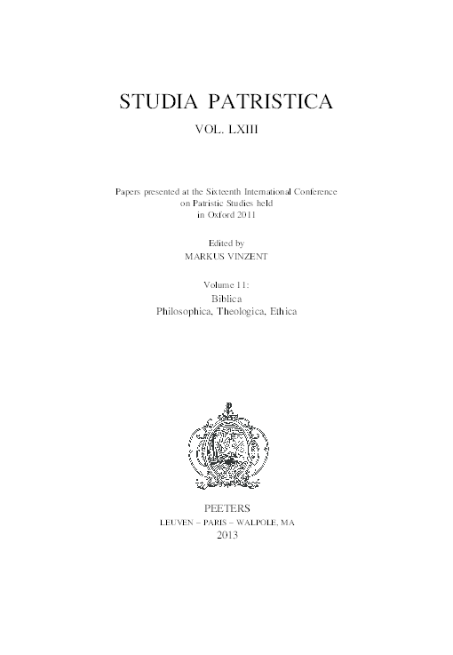 (PDF) The Patristic Tradition on the Sinlessness of Jesus (from Studia ...