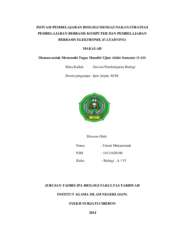(DOC) Makalah uas inovasi ummi mukarramah bio-a-6