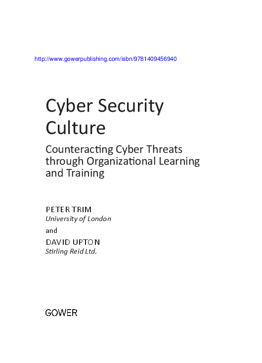 cyber security culture framework