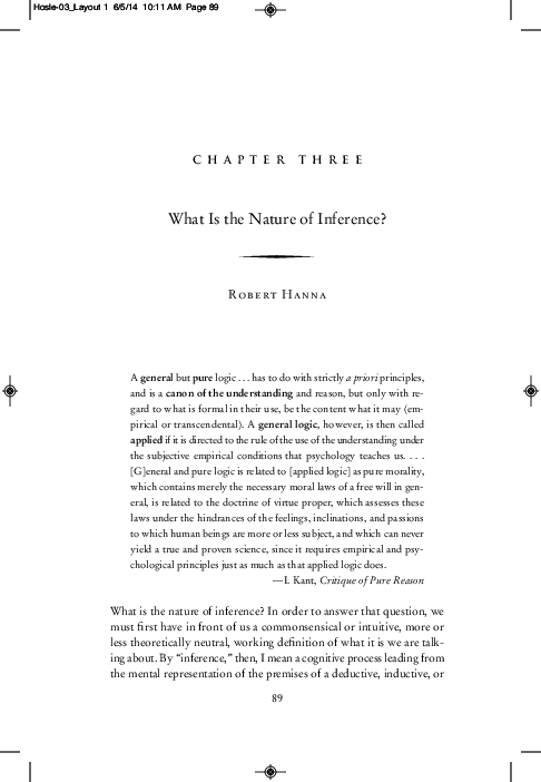 (PDF) What is the Nature of Inference?