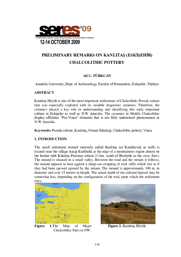 (PDF) Preliminary Remarks on Kanlitas (Eskişehir) Chalcolithic Pottery