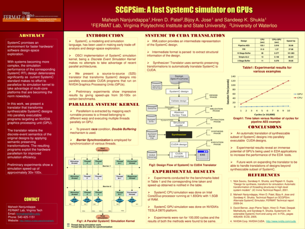 (PDF) SCGPSim: A fast SystemC simulator on GPUs