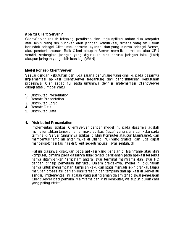 (DOC) Apa itu Client Server