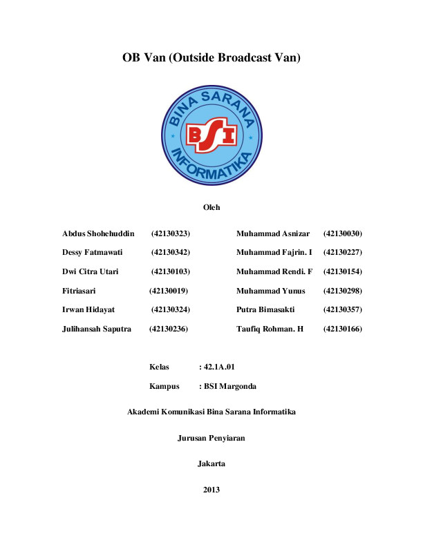 Makalah OB VAN