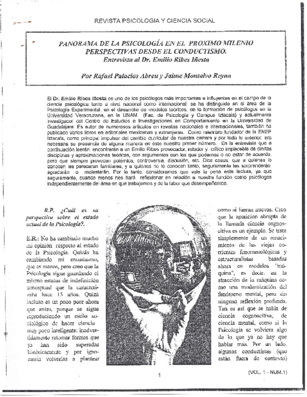 (PDF) Panorama de la psicología en el próximo milenio perspectivas ...