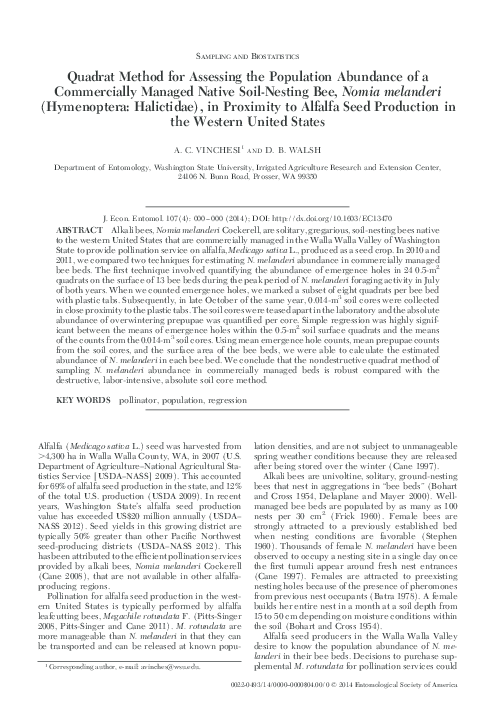 (PDF) Quadrat Method for Assessing the Population Abundance of a ...