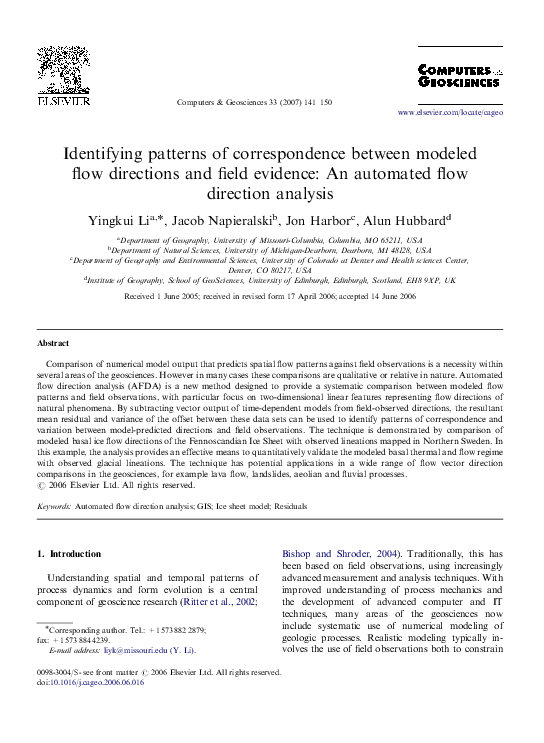 (PDF) Identifying temporal patterns of correspondence between modeled ...