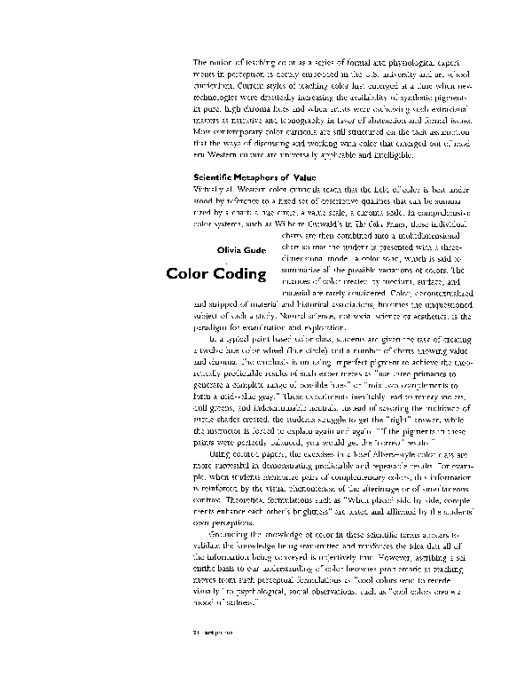 (PDF) Color Coding