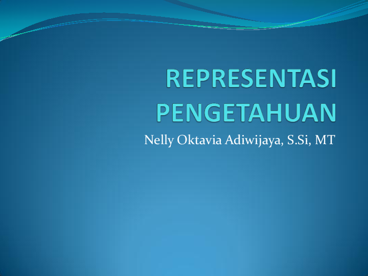 (PPT) Representasi pengetahuan