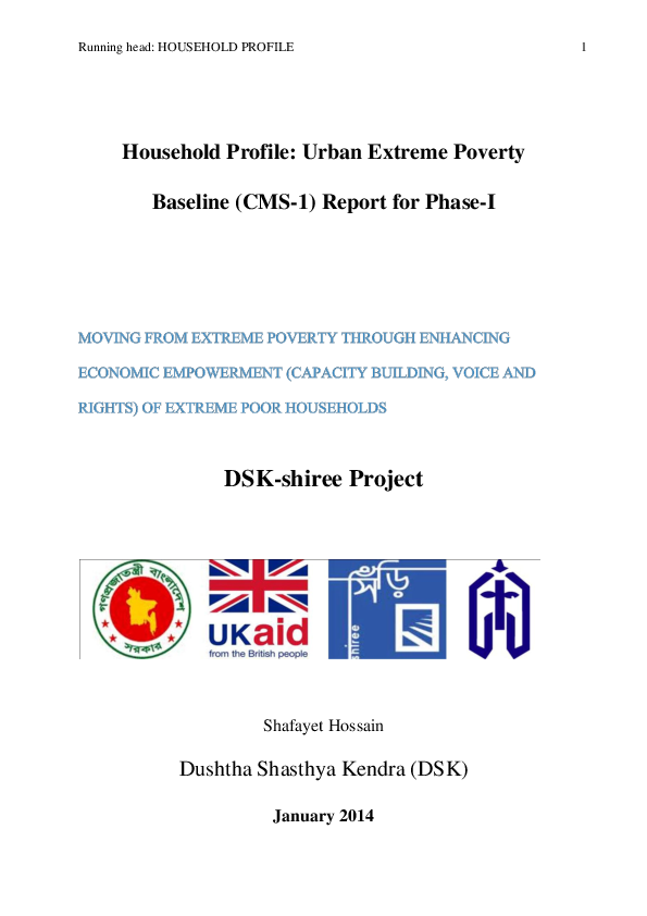(PDF) Household Profile: Urban Extreme Poverty