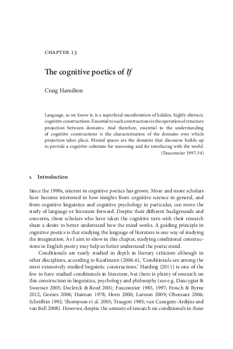 (PDF) 2014. “The Cognitive Poetics of If.”