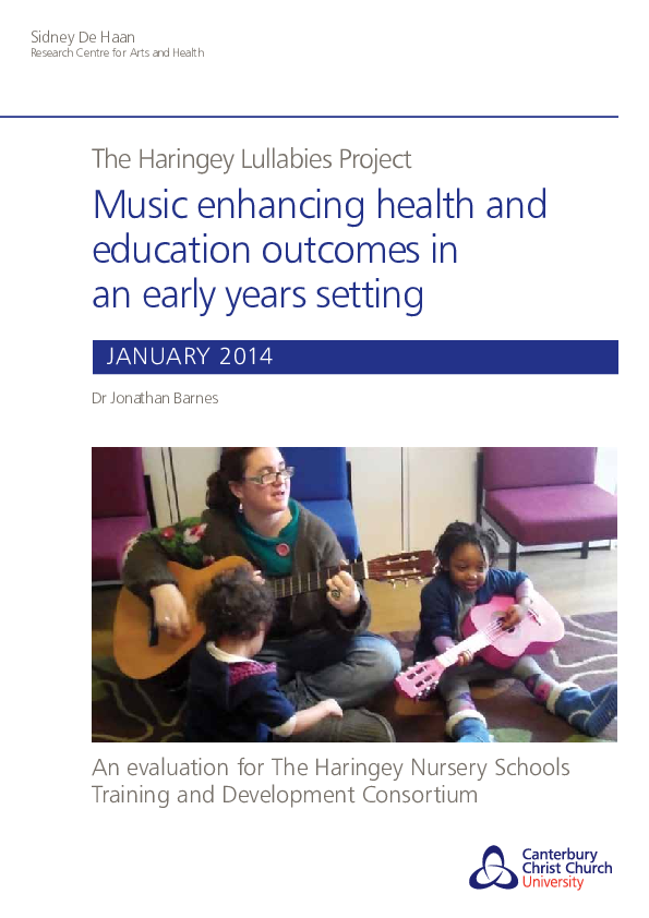 (PDF) The Haringey Lullabies Project: Music enhancing health and ...