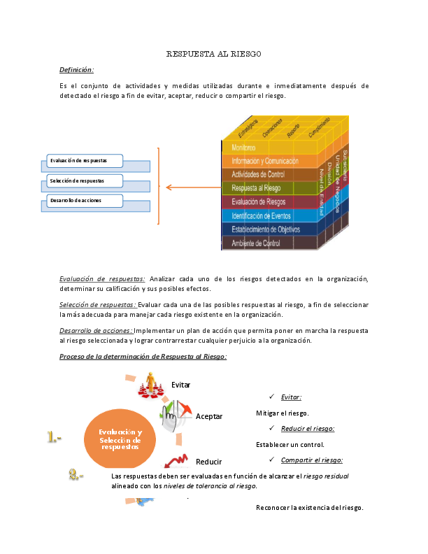 (DOC) COSO II RESPUESTA AL RIESGO