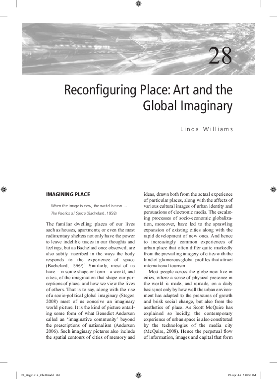 (PDF) Reconfiguring Place: Art and the Global Imaginary (2014)