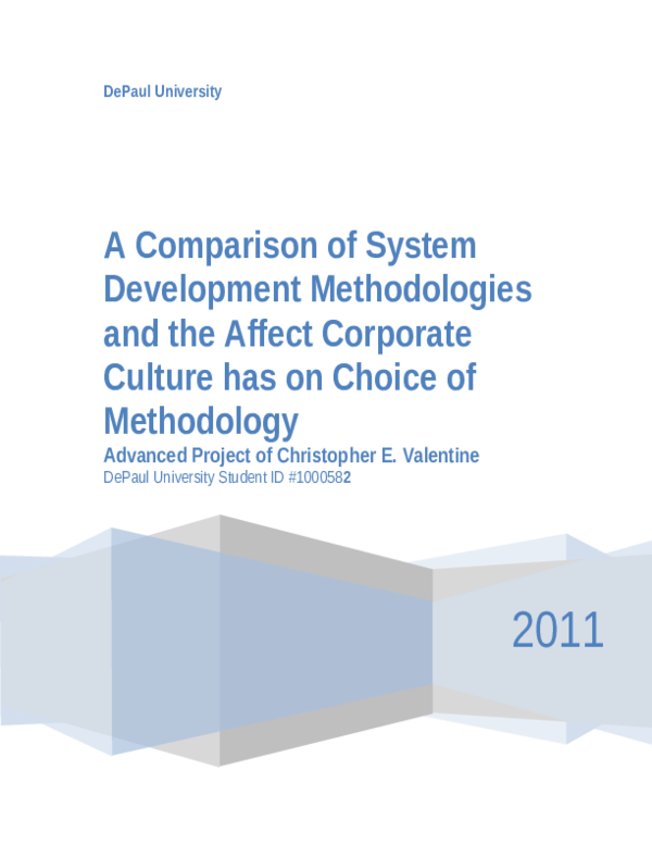 (DOC) Comparison of System Development Methodologies
