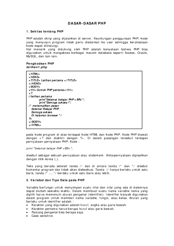 (PDF) DASAR-DASAR PHP
