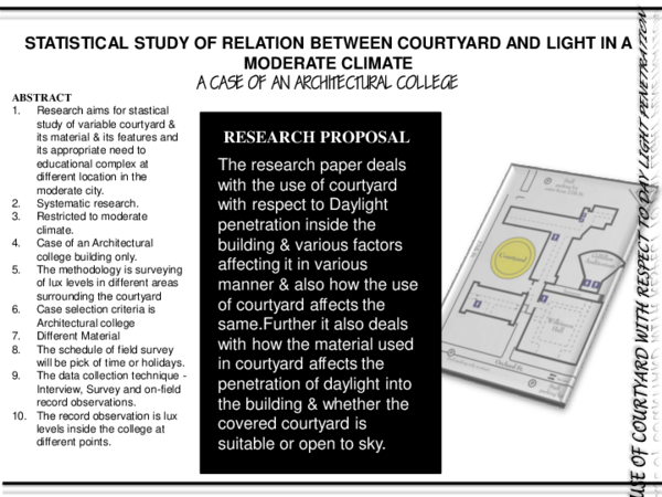 (PDF) STATISTICAL STUDY OF RELATION BETWEEN COURTYARD AND LIGHT IN A ...