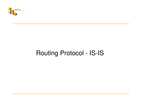 (PDF) Routing Protocol -IS-IS