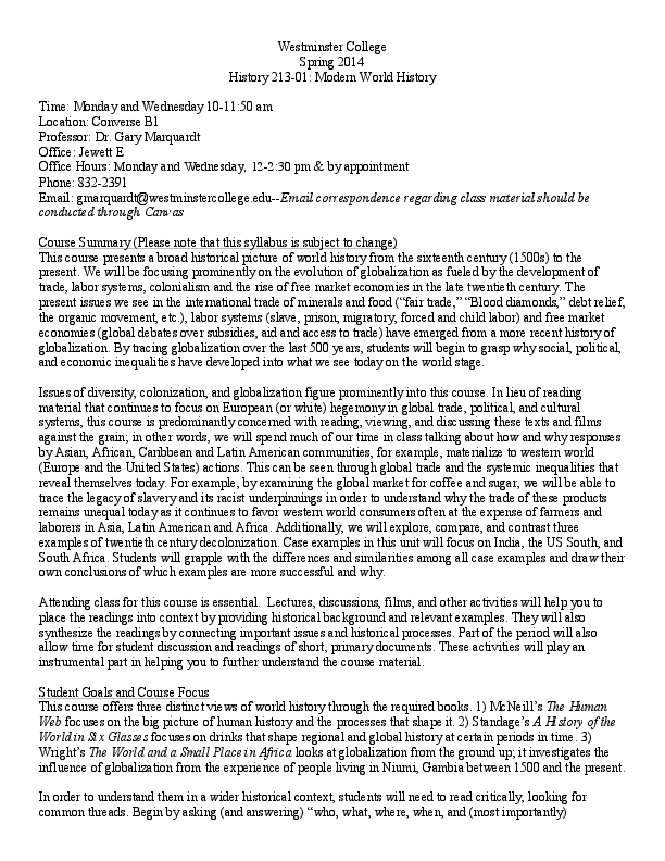 (PDF) Globalization and Inequalities in Modern World History