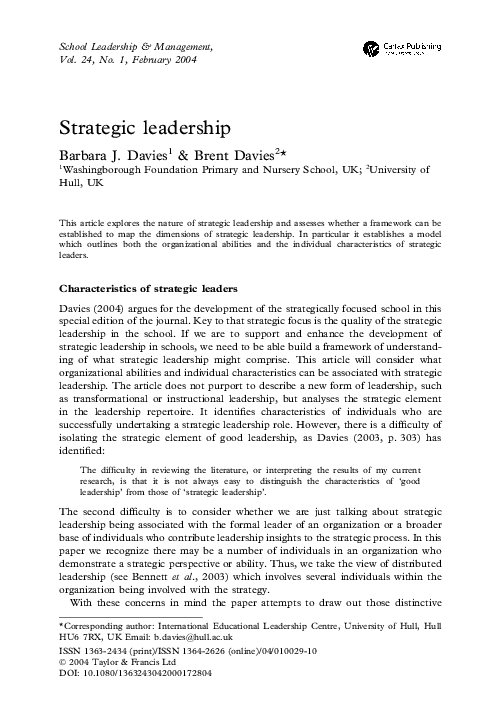 (PDF) Strategic+Leadership