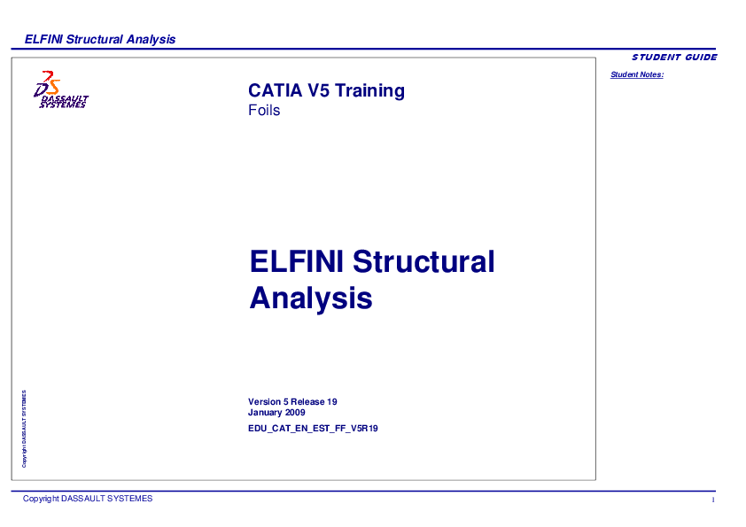 (PDF) ELFINI Structural Analysis CATIA