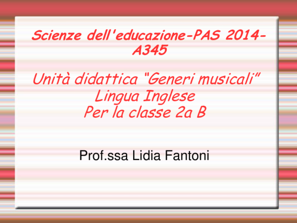 (PPT) Generi musicali