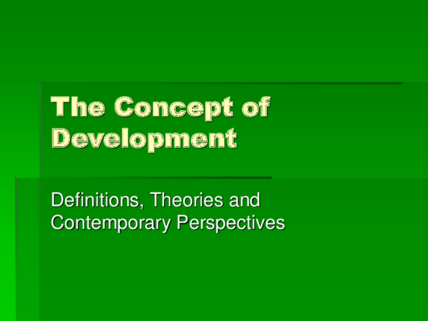 (PPT) Concept of Development