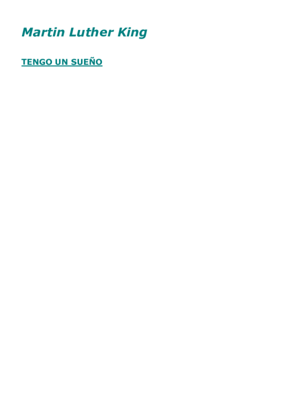 (PDF) Martin Luther King Tengo un sueno