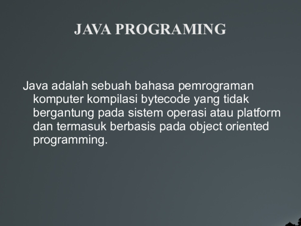(PPT) SEKILAS JAVA