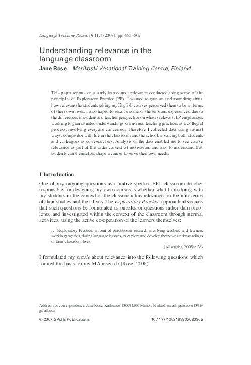 (PDF) Language Research