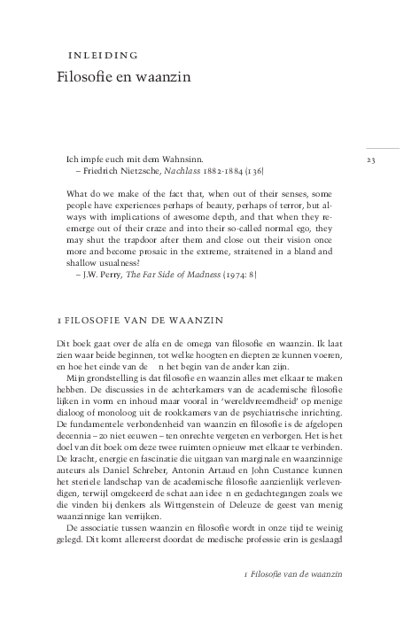 (PDF) Filosofie van de waanzin. Inleiding