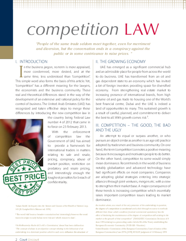 (PDF) UAE Competition Law