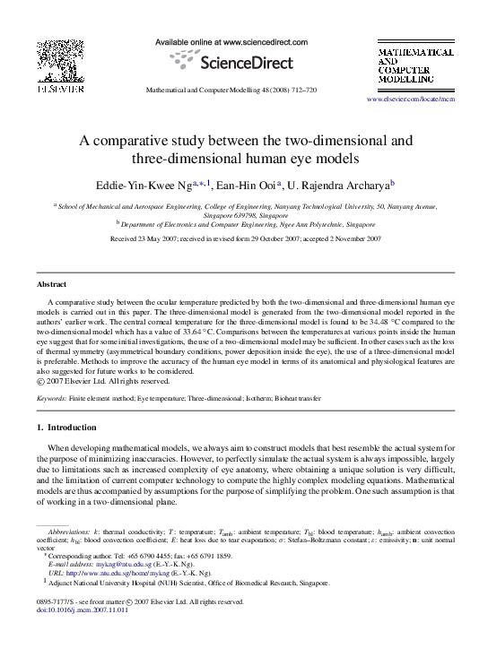 (PDF) A comparative study between the two-dimensional and three ...