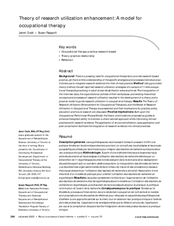 (PDF) Theory of research utilization enhancement: A model for ...