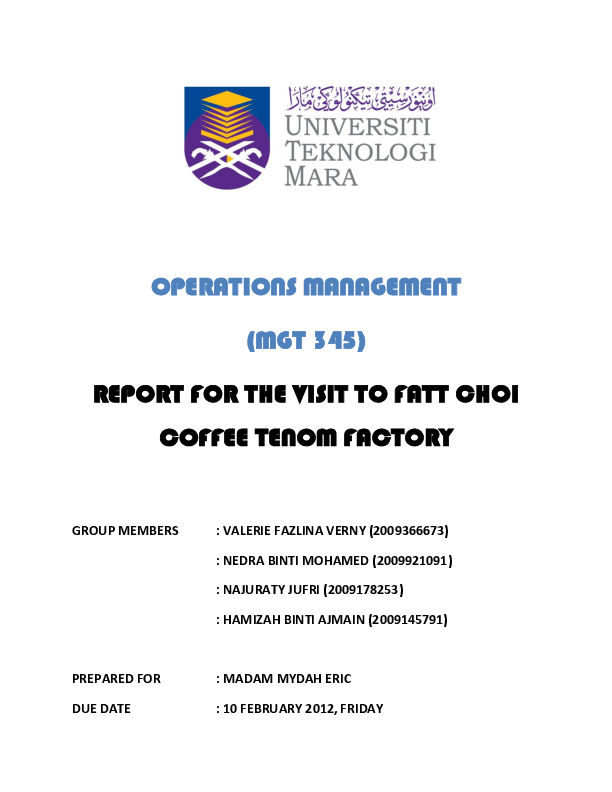 (DOC) Starbucks Operation Management analysis