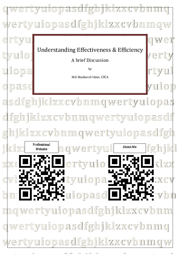 (PDF) Understanding Effectiveness & Efficiency