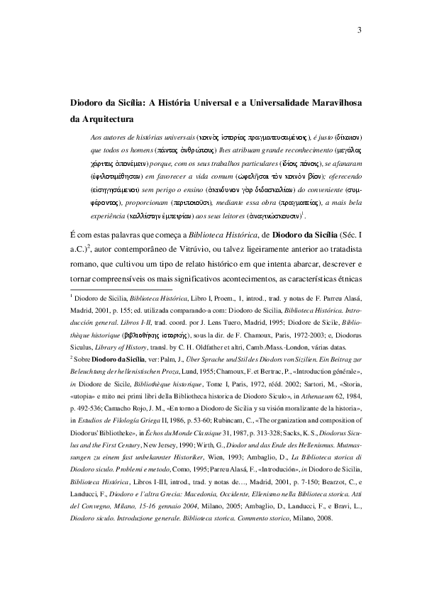 Diodoro da Sicília: A História Universal e a Universalidade Maravilhosa ...