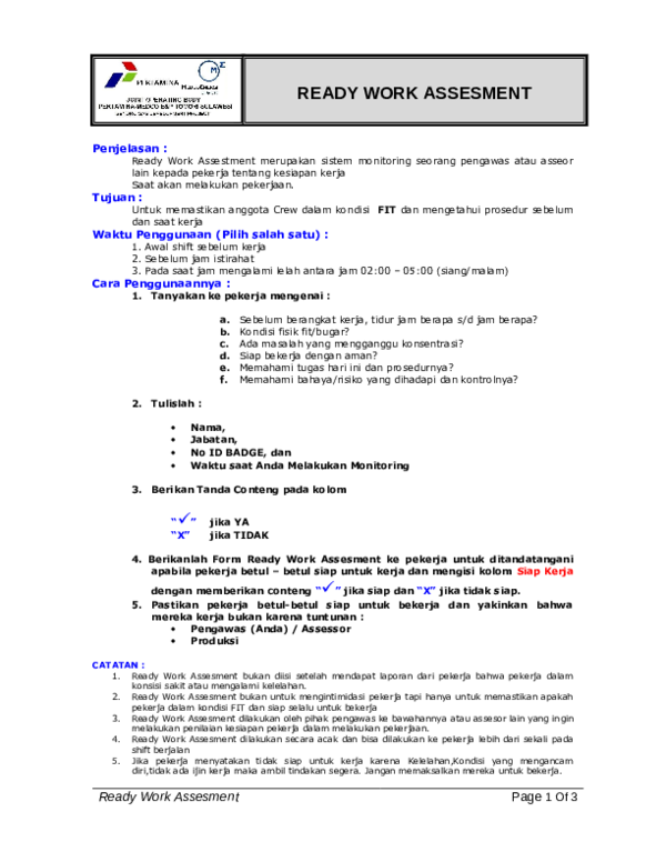 (DOC) Ready Work Assesment