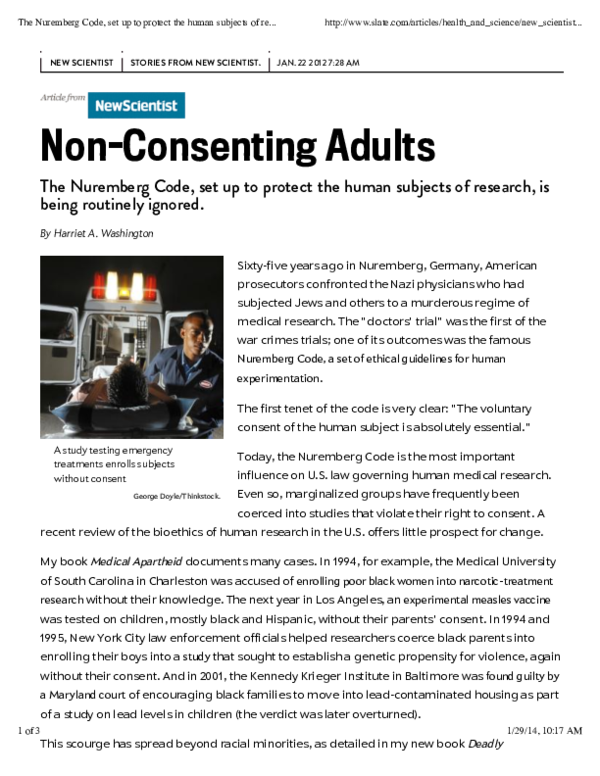 (PDF) The Nuremberg Code ...