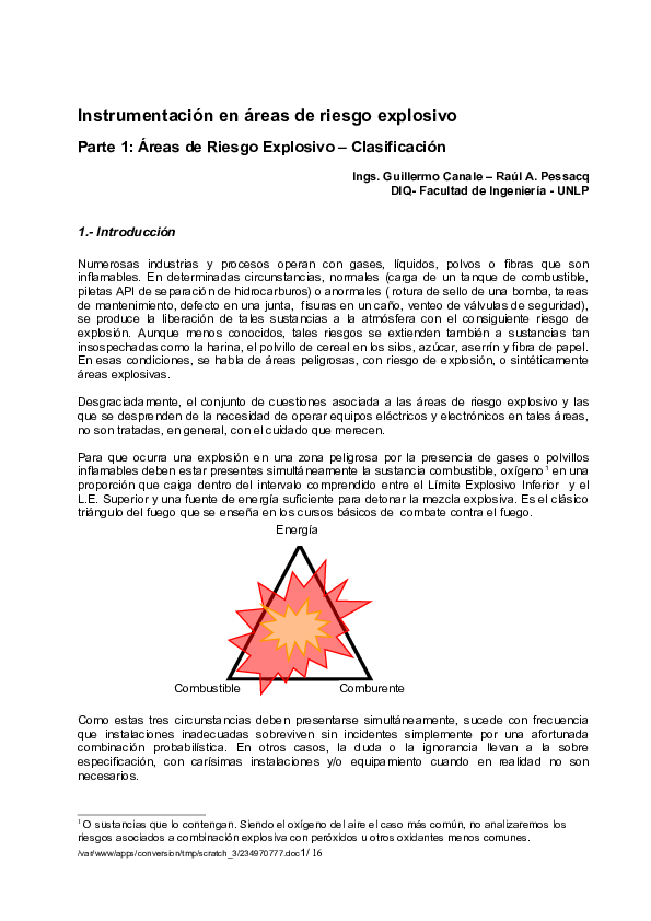 (DOC) Instrumentación en Áreas de Riesgo Explosivo