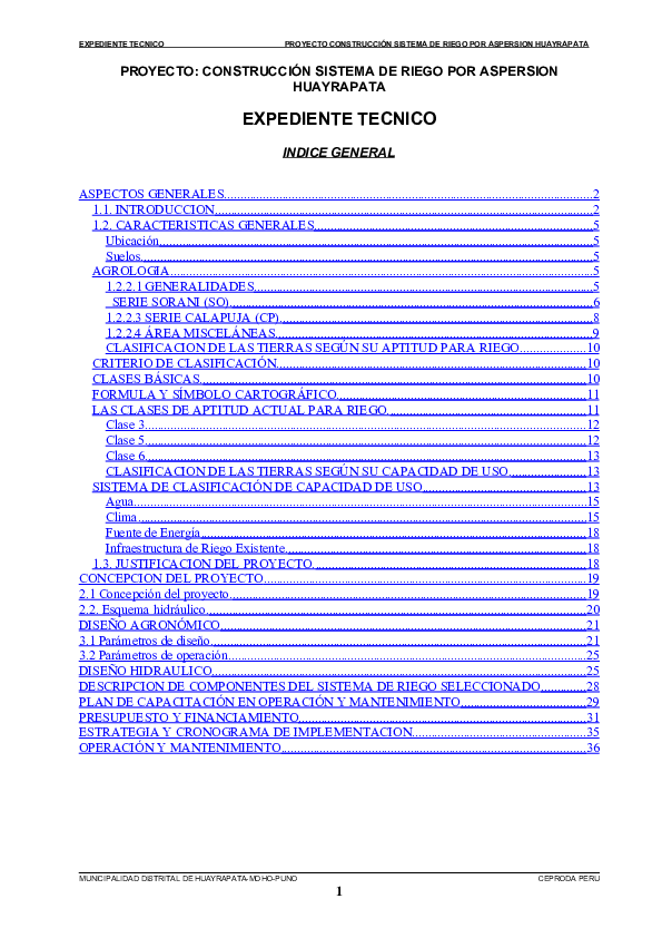 Modelo De Propuesta De Riego